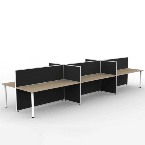 Alto Screen 6 Person Double Desk – Australian Designed Workstation | Dannys
