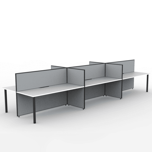 Alto Screen 6 Person Double Desk – Australian Designed Workstation | Dannys