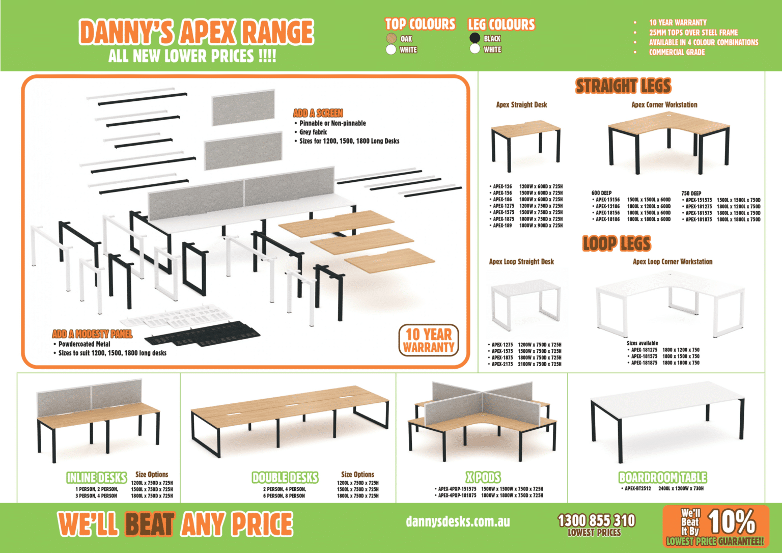 Apex Loop Corner Workstation – Sturdy L-Shaped Office Desk | Dannys