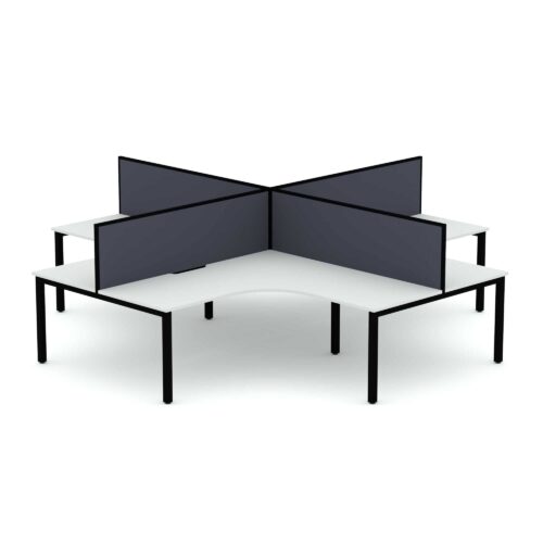 Apex 4 seats X Pod table (With Screen) | Dannys Desks