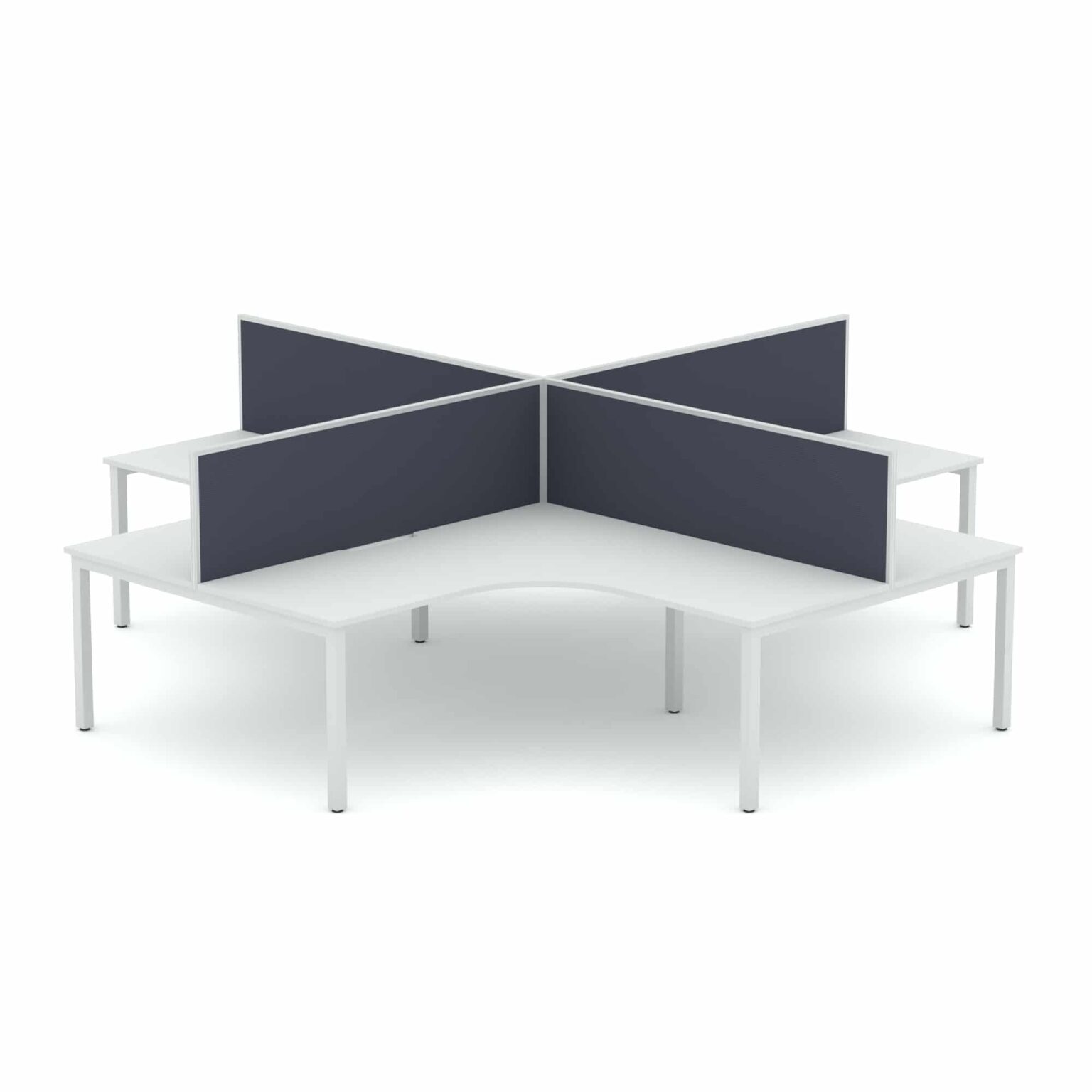 Apex 4 seats X Pod table (With Screen) | Dannys Desks