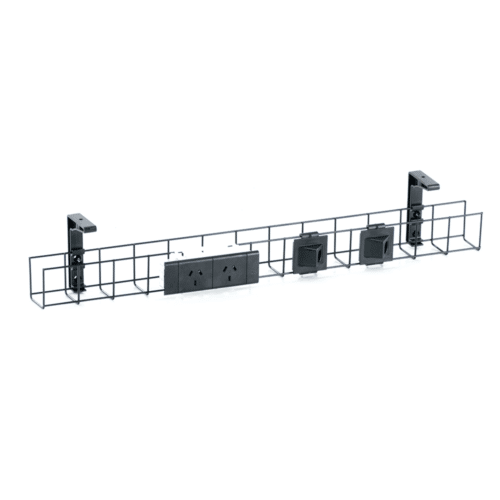 Single Tier Cable Basket Kits – Streamline Desk Cable Management | Dannys