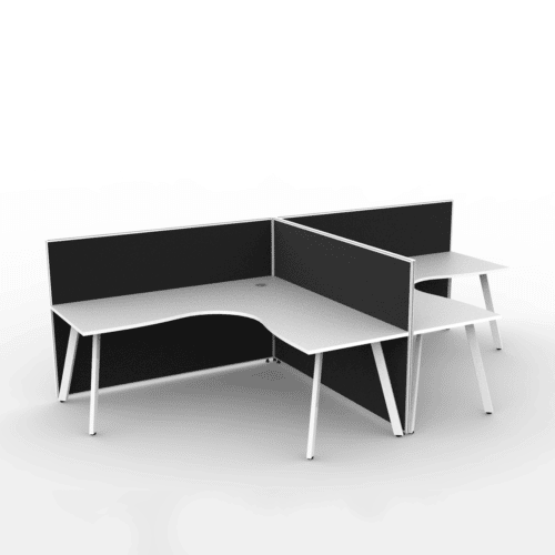 Alto Screen 2 Person T Shape Workstation with Avenger Legs | Danny's ...