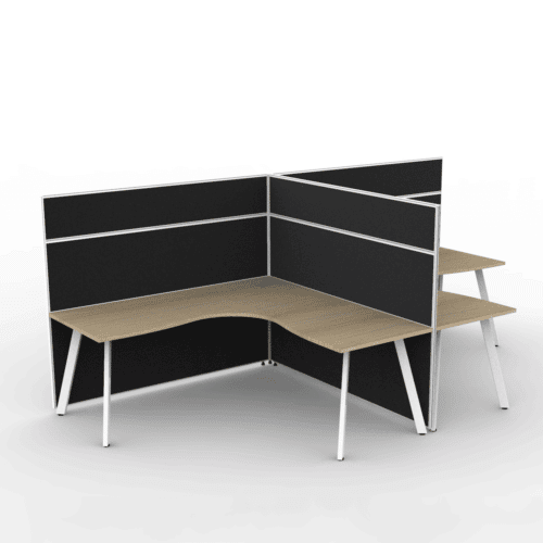 Alto Screen 2 Person T Shape Workstation with Avenger Legs | Danny's ...
