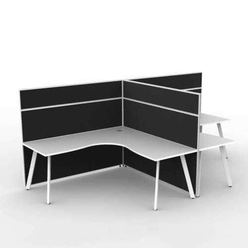 Alto Screen 2 Person T Shape Workstation with Avenger Legs | Danny's ...