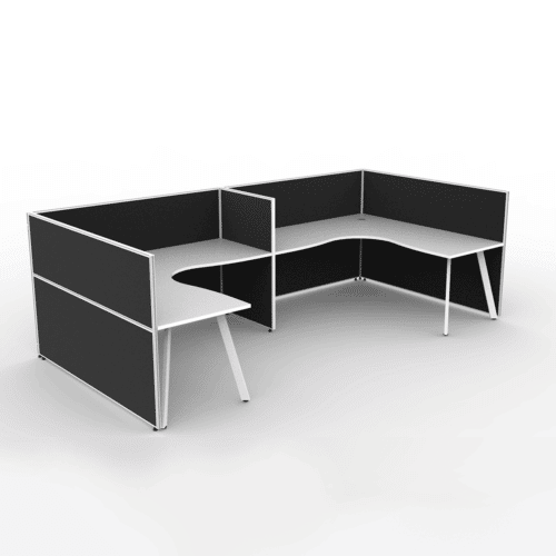 Alto Screen 2 Person U Shape Workstation With Avenger Leg | Danny's ...