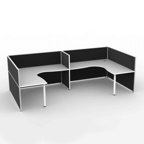 Alto Screen 2 Person U Shape Workstation | Danny's Desks and Chairs