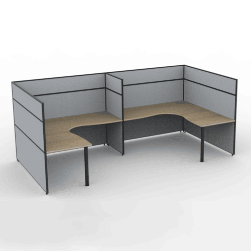 Alto Screen 2 Person U Shape Workstation | Danny's Desks and Chairs