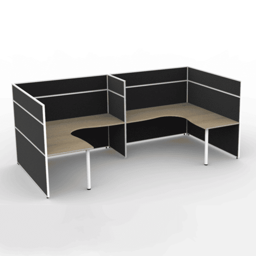Alto Screen 2 Person U Shape Workstation | Danny's Desks and Chairs