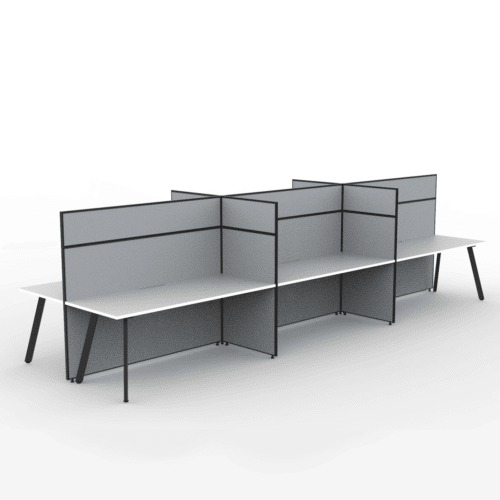 Alto Screen 6 Person Double Desk – Australian Designed | Dannys