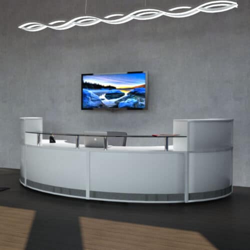 Grand Modello Reception Counter – Modern Office Desk | Dannys