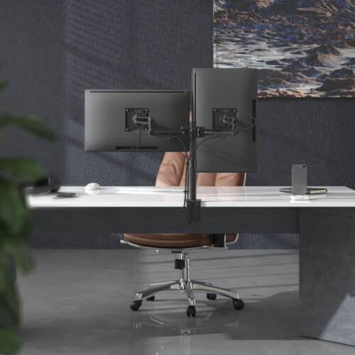 Swivel Dual Monitor Arm – Adjustable and Rotating | Dannys