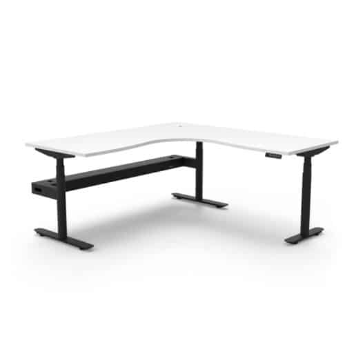 Radial Corner Electric Desk – Triple Motor Adjustable Height | Dannys