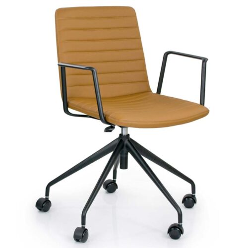 Pinsk Swivel 5 Star Base Chair – Classic Design with Ribbed Detail | Dannys