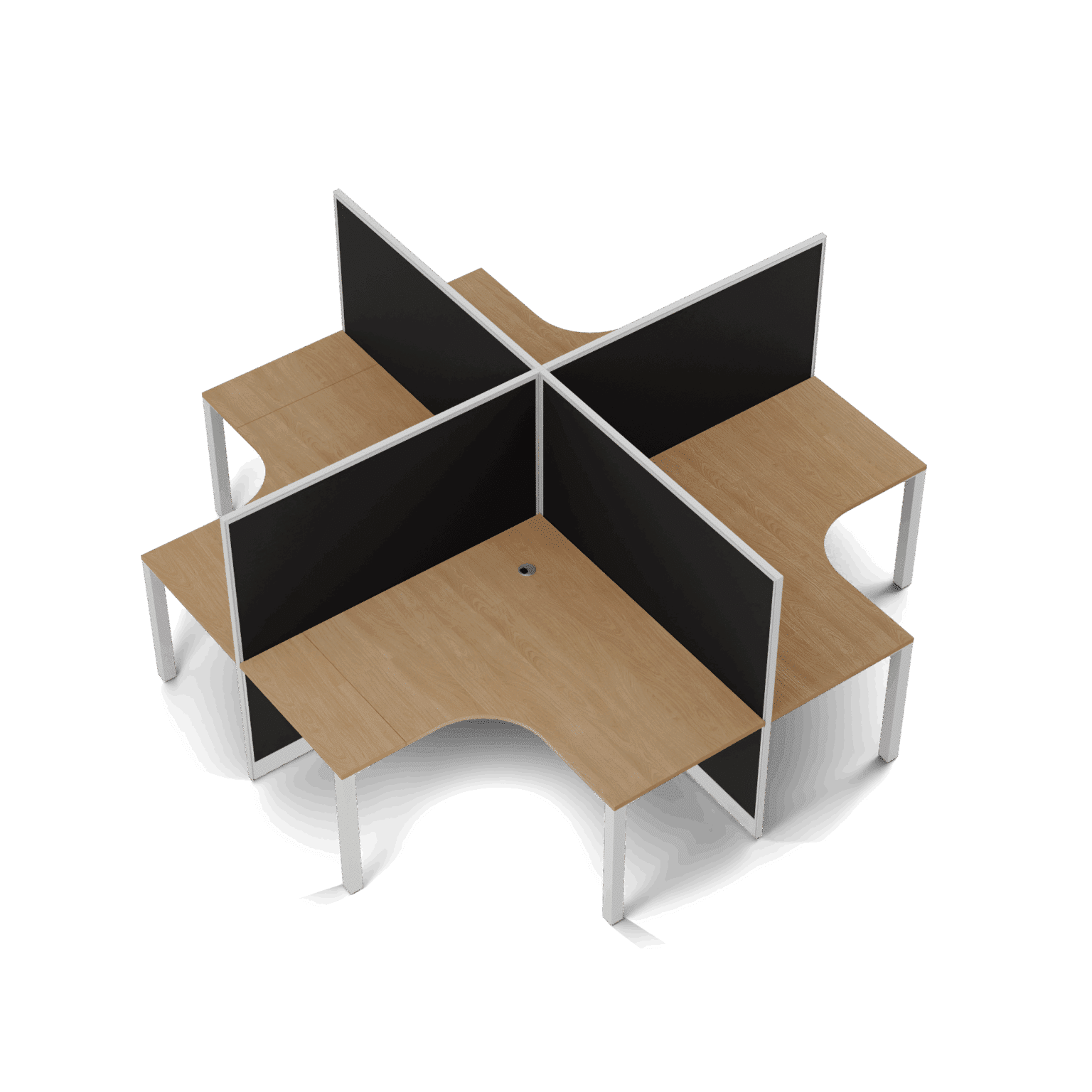 Quiet 4 Person X Pod | Danny's Desks and Chairs